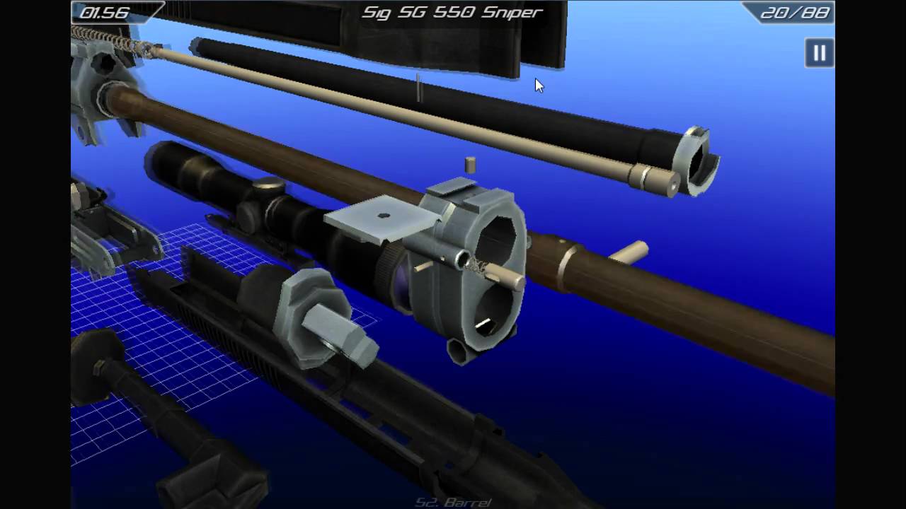 Gun Disassembly 3D. Update 1.60. SIG SG 550 Sniper - YouTube