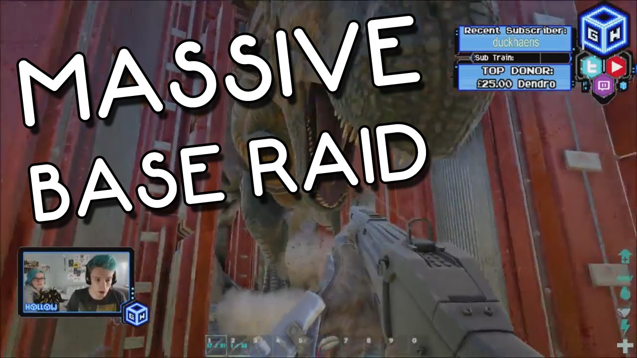 ARK: Survival Evolved - The Massive Base Raid! - YouTube