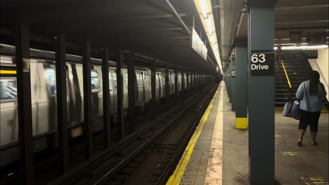 Double R160 E/F bypassing 63 Drive-Rego Park (ft Manhattan bound R160A-1 M) - YouTube