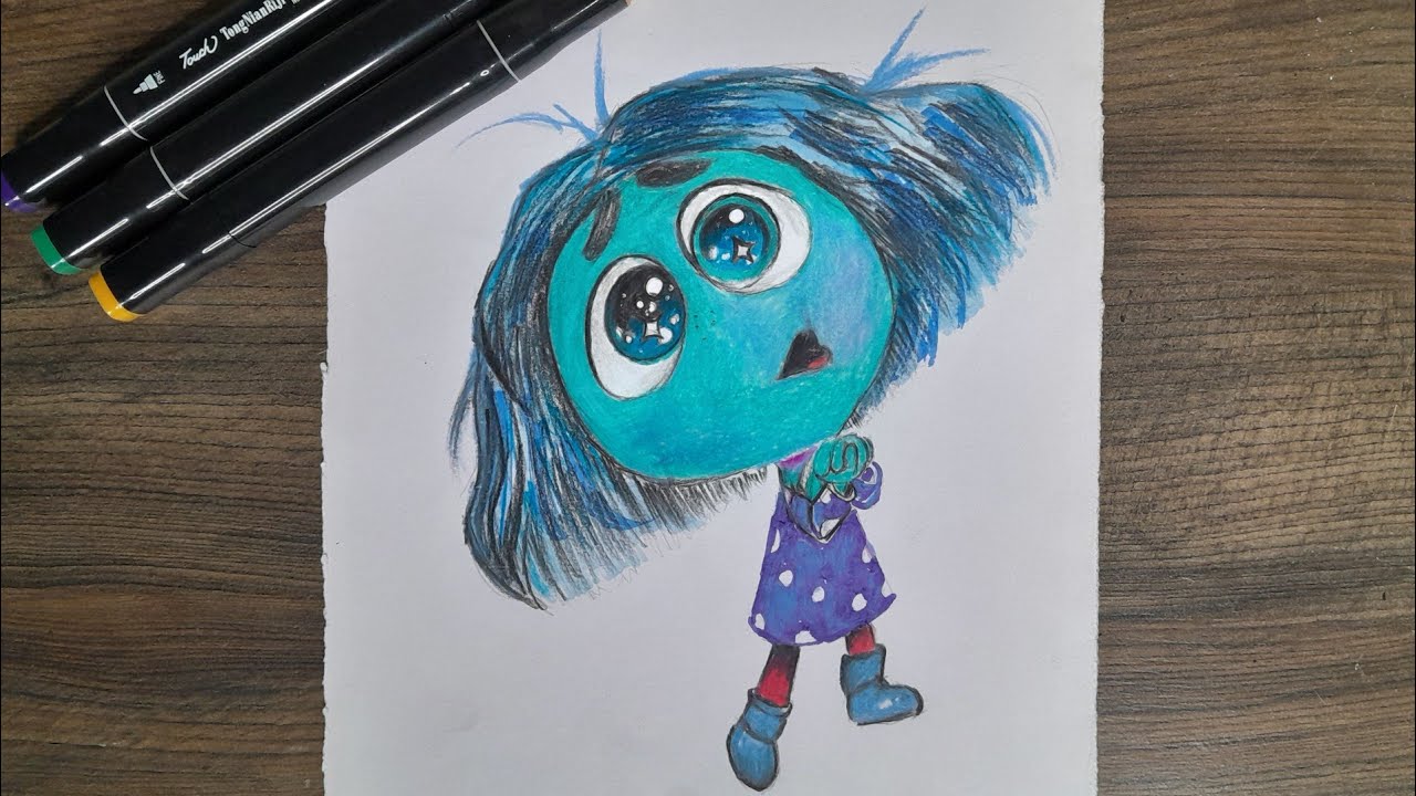 how to draw envy from inside out 2.| Easy step-by-step tutorial for ...