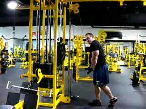 V-Bar Tricep Pressdown (stack +45lb plate) x 18 - YouTube
