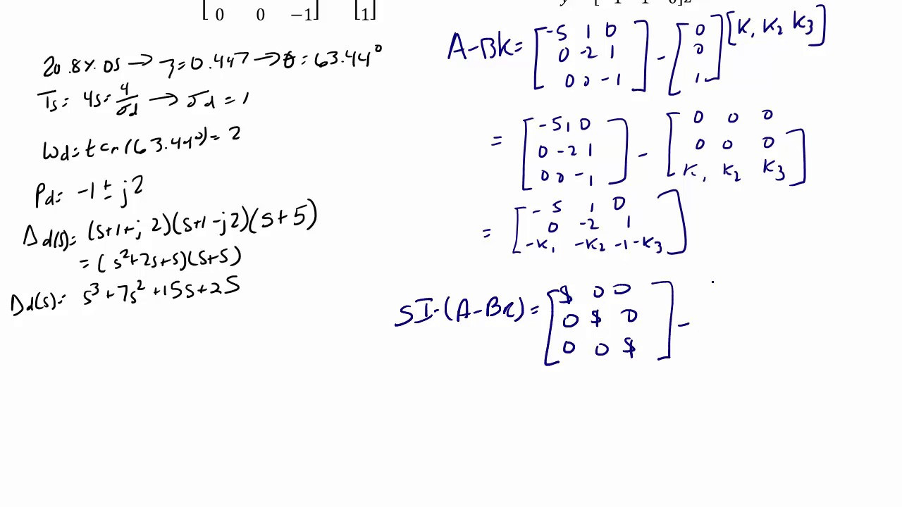 ECE320 Lecture6-1c: State Space Controller Design - YouTube