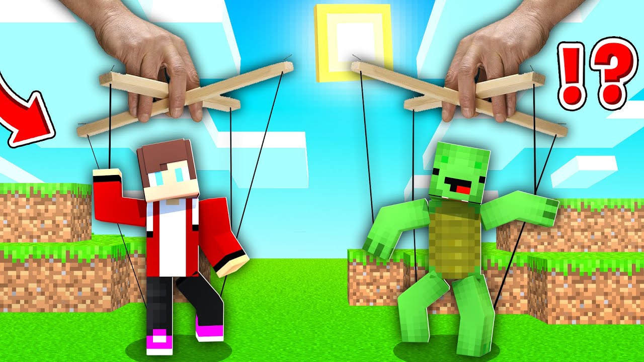 Realistic Hands Control JJ and Mikey like Puppets - Minecraft Maizen - YouTube