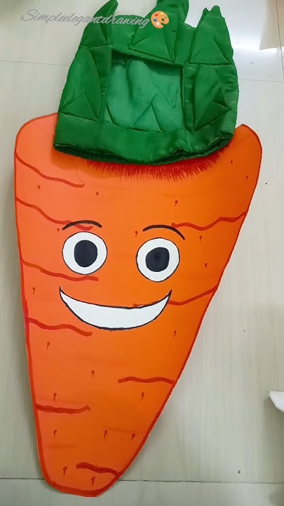 How to make carrot for fancy dress| for kids ||Diy carrot fancy dress || vegetable fancy dress # ...