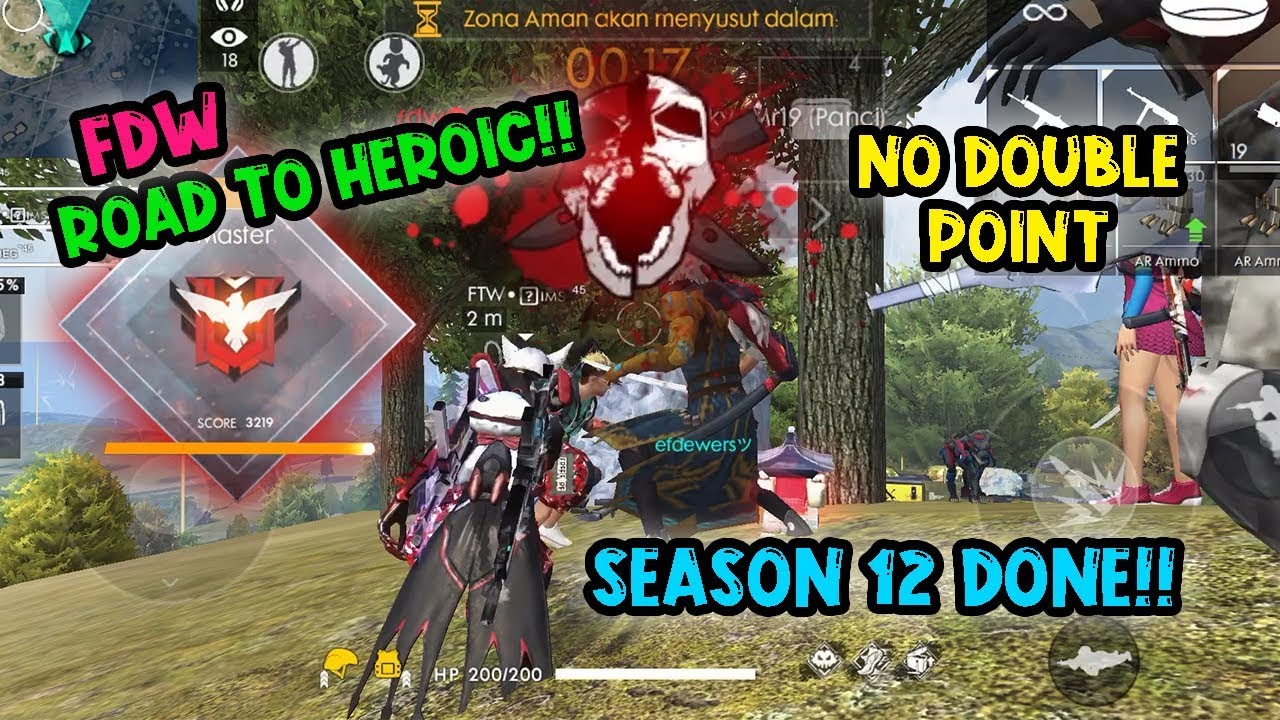 DETIK DETIK FDW PUSH MASTER SEASON 12 NO DOUBLE POINT!! FREE FIRE ...