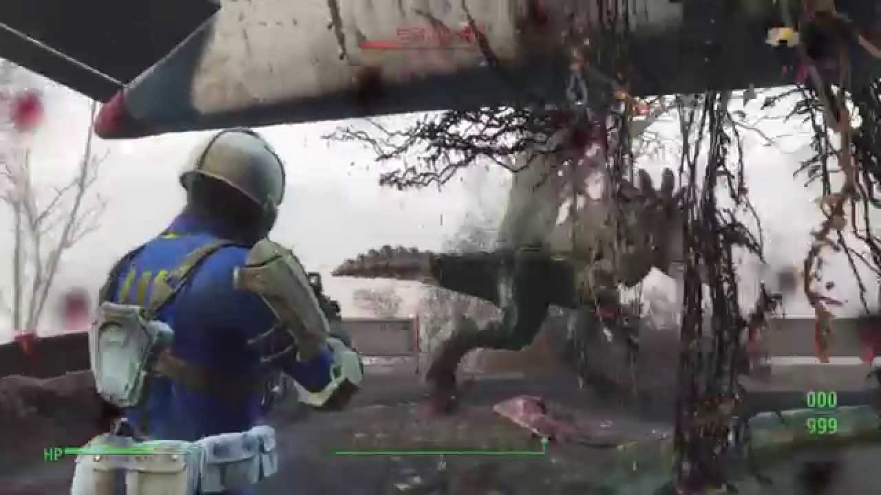 Fallout 4: Epic Deathclaw slow motion death - YouTube