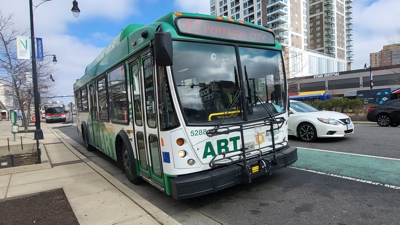 Arlington Transit ART 2008 NABI 35-LFW CNG #5288 Route 42 - YouTube