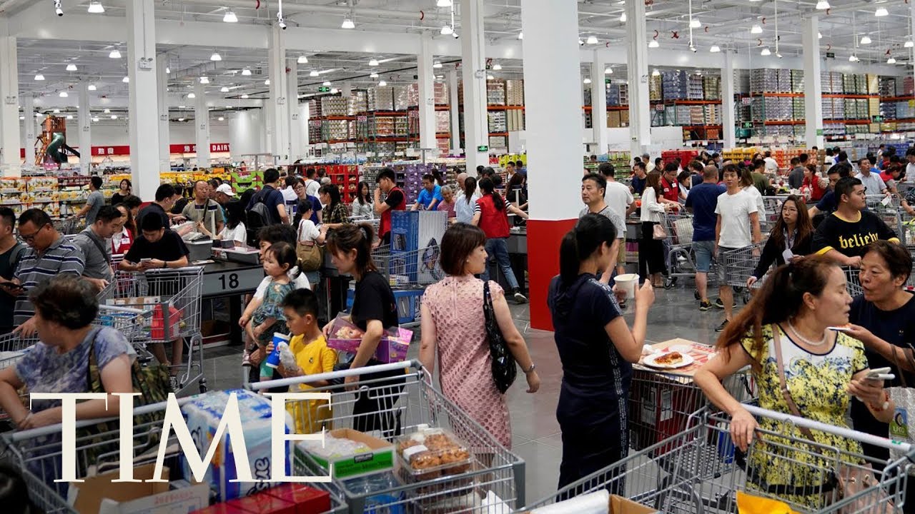 Amid Hour-Long Lines, Customers Fight Over Products As Costco Opens ...