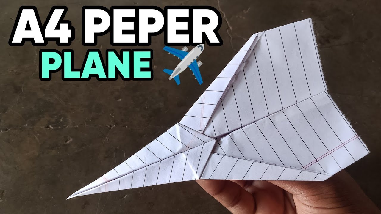 A4 PAPER Plane Origami ️- How to Make Simple Pepar Plane - YouTube