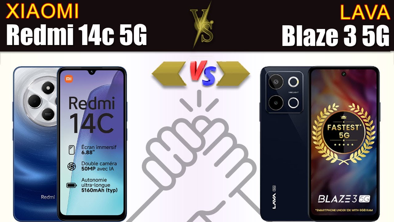 Redmi 14c 5G vs Lava Blaze 3 5G Full phone specs comparison - YouTube