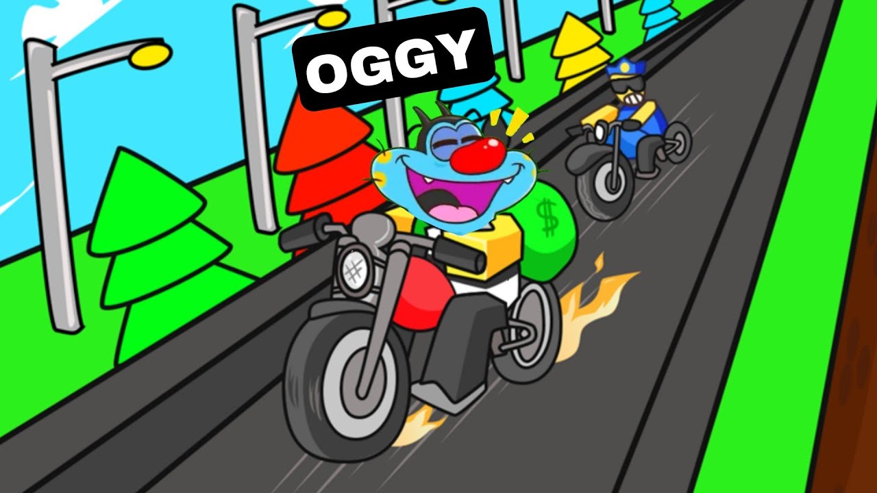 OGGY AND JACK PLAYING BIKE RACE IN ROBLOX! - YouTube