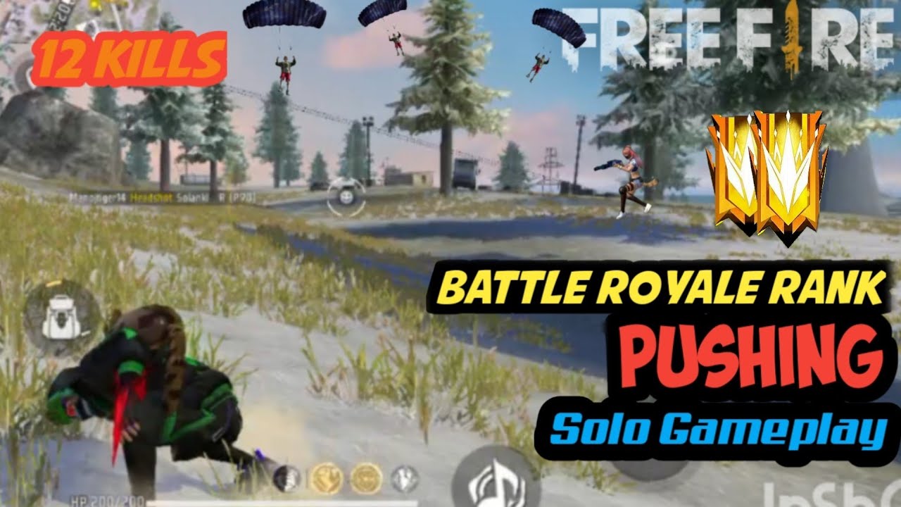 Battle Royale Rank || 12 kills 🎯 Close to booyah || Solo vs Solo - YouTube