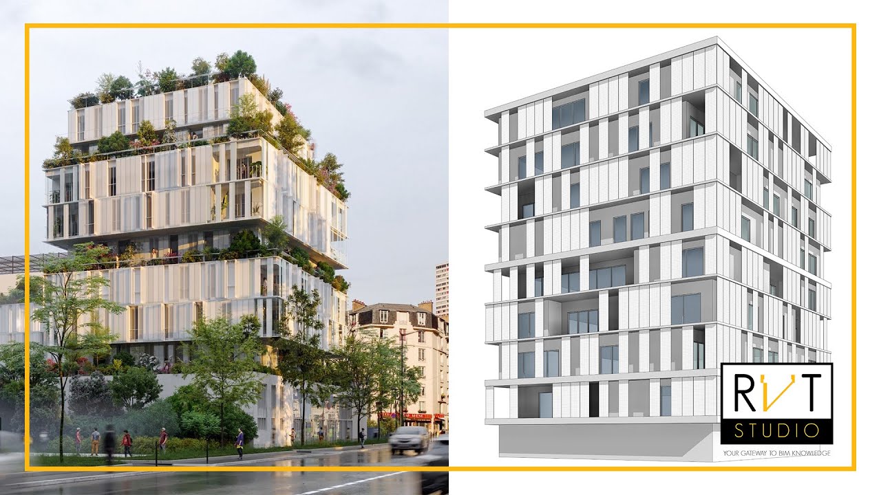 Vertical Panels Facade Modeling - YouTube