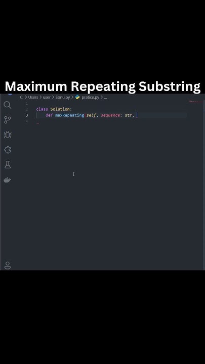 1668. Maximum Repeating Substring | Quick Python Solution! 🚀#coding #pythonbeginner - YouTube