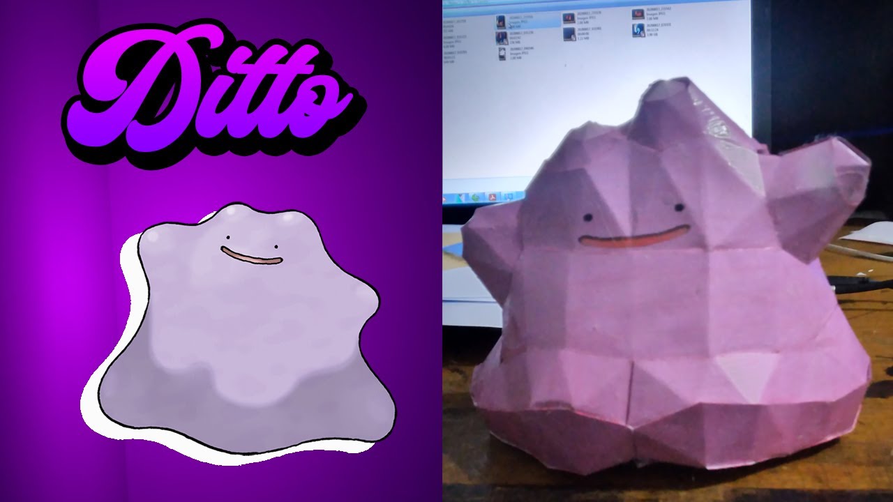 DITTO PAPERCTAFT DE POKEMON - YouTube