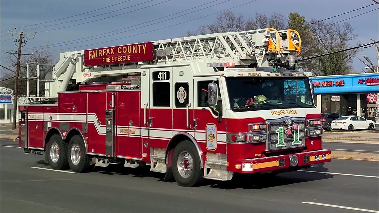 FCFRD Truck 411, Battalion Chief 406, Rescue 411, and Engine 411 ...