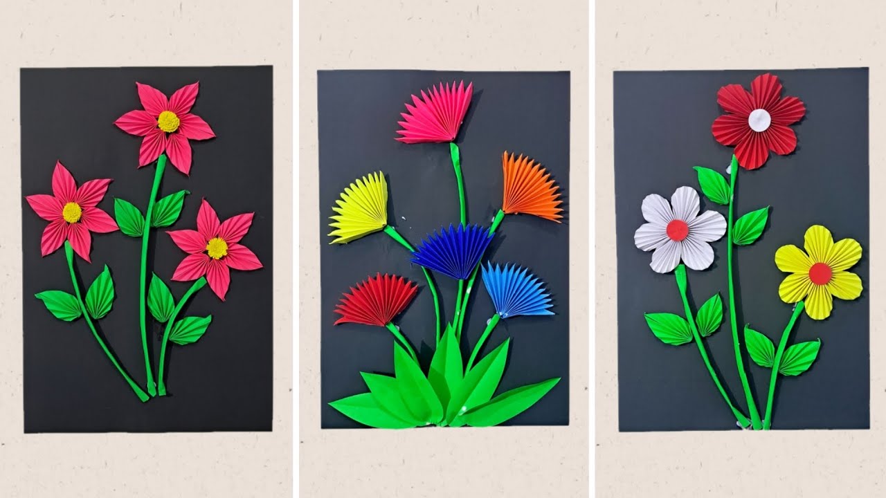 3 unique Easy beautiful pink leaf - multicolour - heart design flower ...