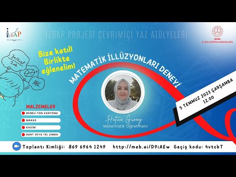 İZBAP Projesi Çevrimiçi Yaz Atölyeleri / MATEMATİK ATÖLYESİ