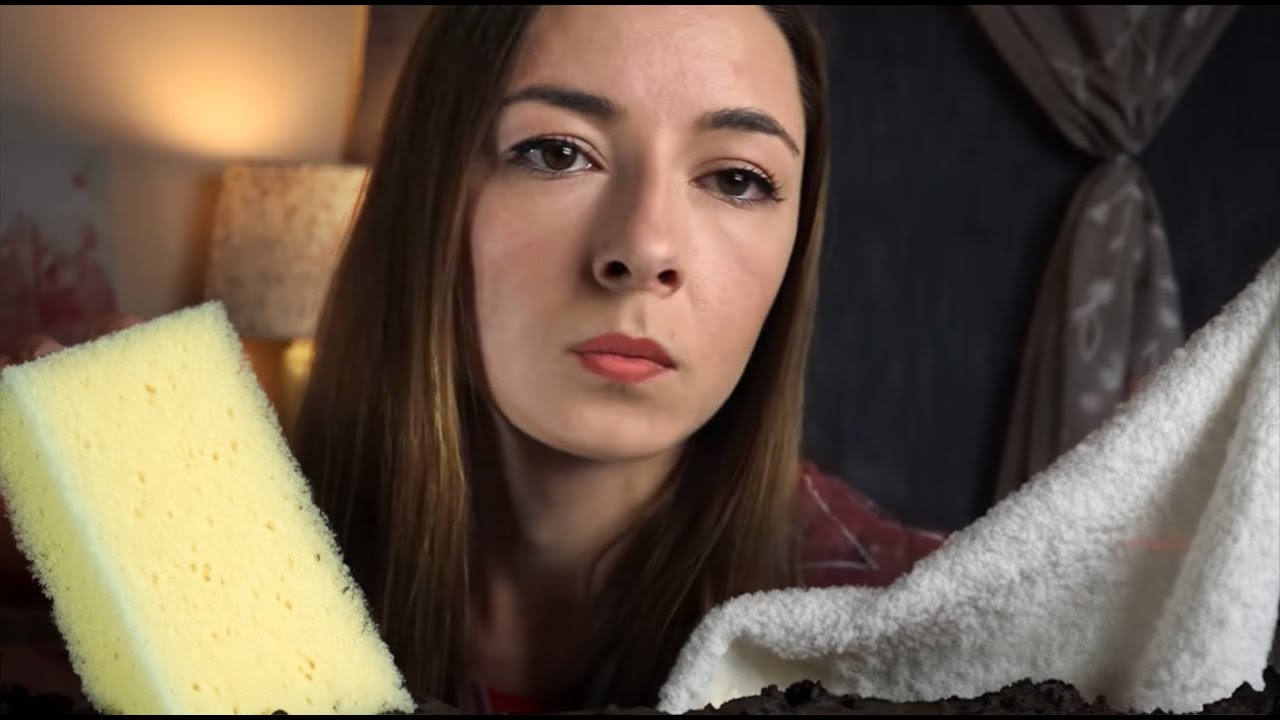 MOST SATISFYING ASMR | Washing Mud off Your Face with Sponge and ...
