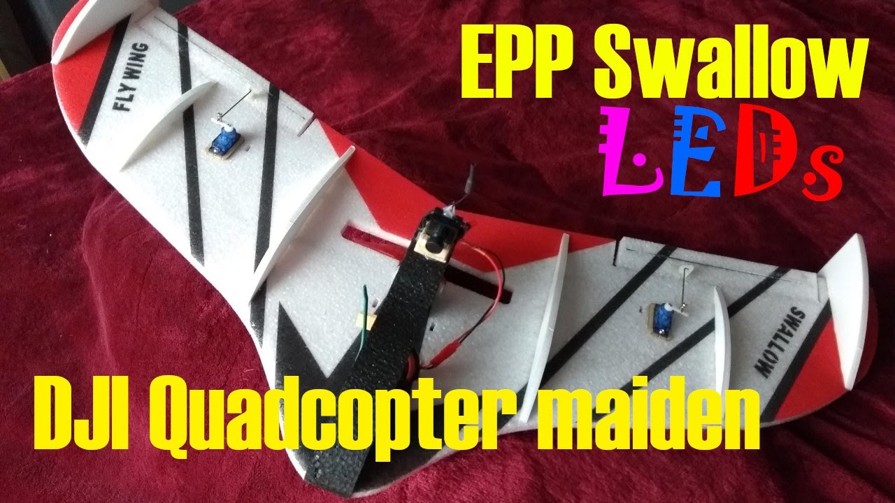 First DJI FPV and testing the LED Plane - YouTube