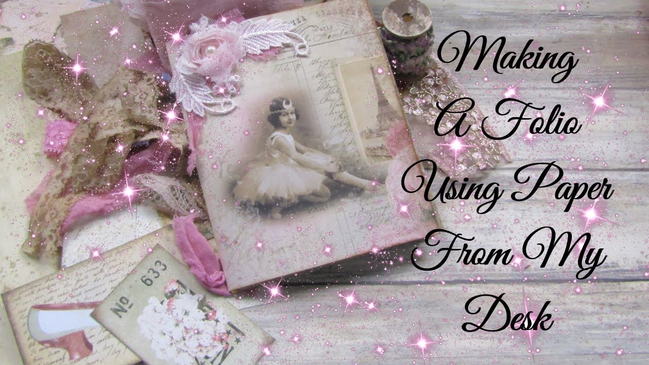 Making a Folio Using Paper from My Desk - YouTube