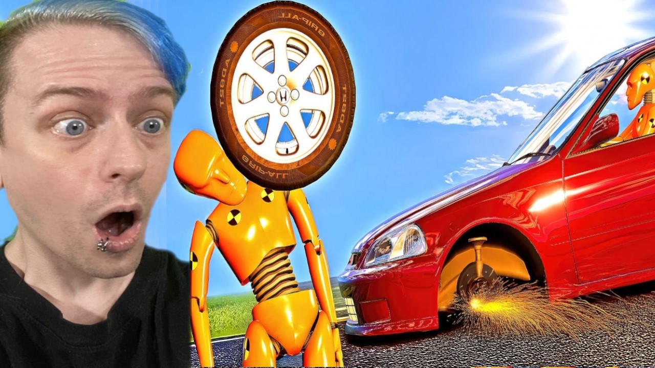 Crazy Loose Wheel Car Crashes - YouTube