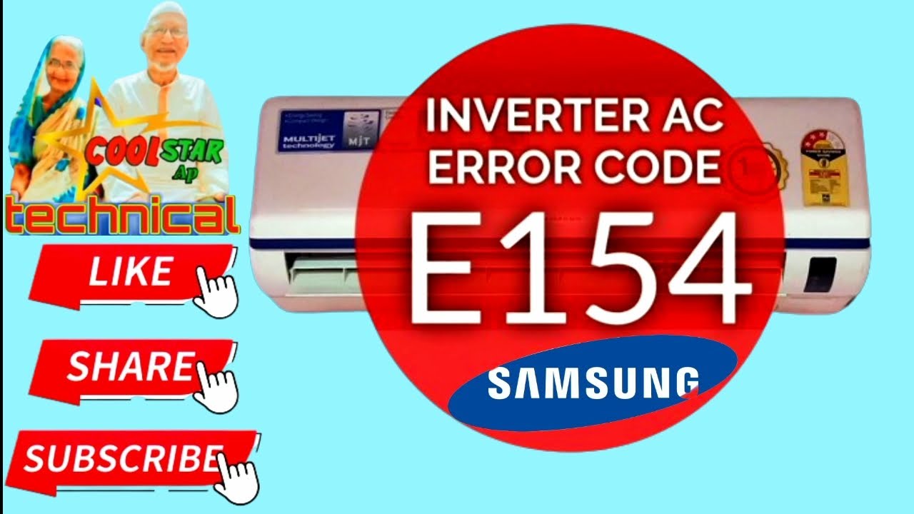 #ac #Samsung inverter digital AC E154 error 💯% problem solve - YouTube