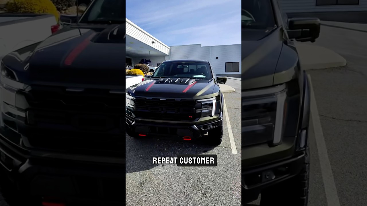 2025 Akins Ford Raptor R in SHELTER GREEN-720 HORSEPOWER💨 - YouTube
