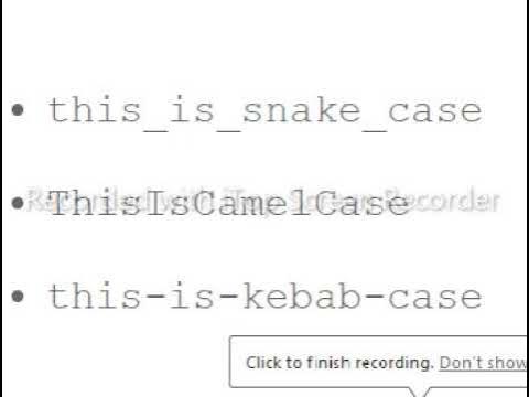 Snake Case Vs Camel Case Vs Kebab Case - YouTube