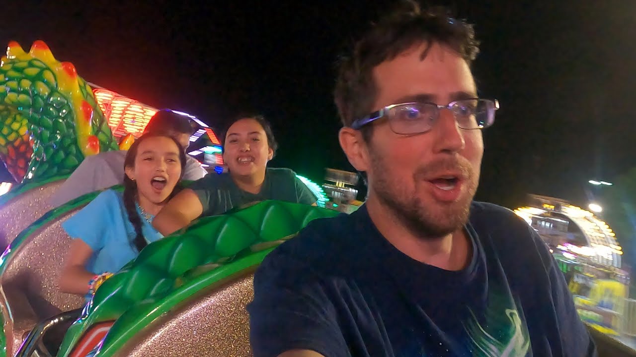 Dragon's Nest roller coaster at Ohio State Fair (July 30th, 2022) - YouTube