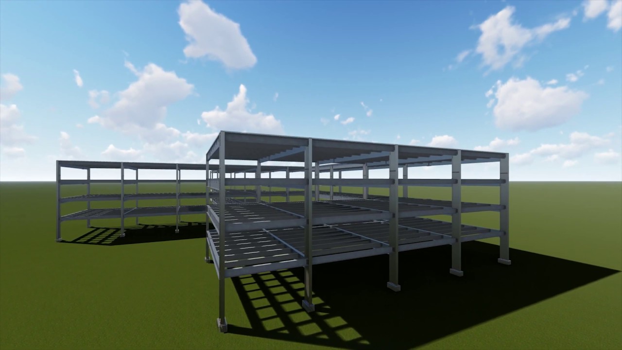 Steel Structure Video | 3D Animation | Faculty building - YouTube