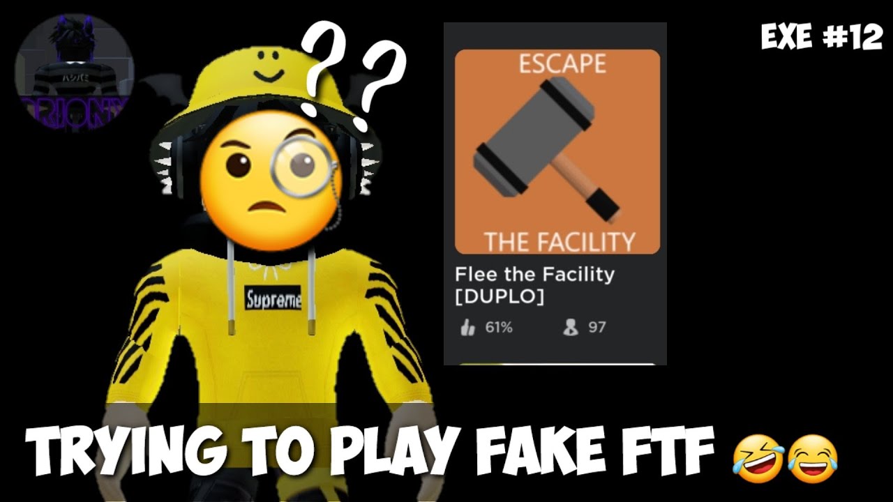 Trying to play fake ftf 🧐😂😂 || Flee The Facility exe #12 - YouTube