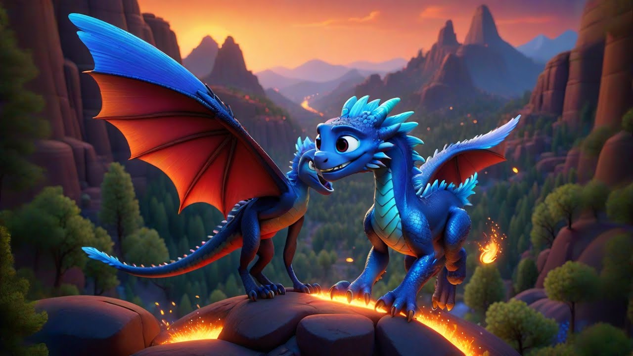 Three Little Dragons Dance in Firelight | Fun Kids Song | Nursery ...