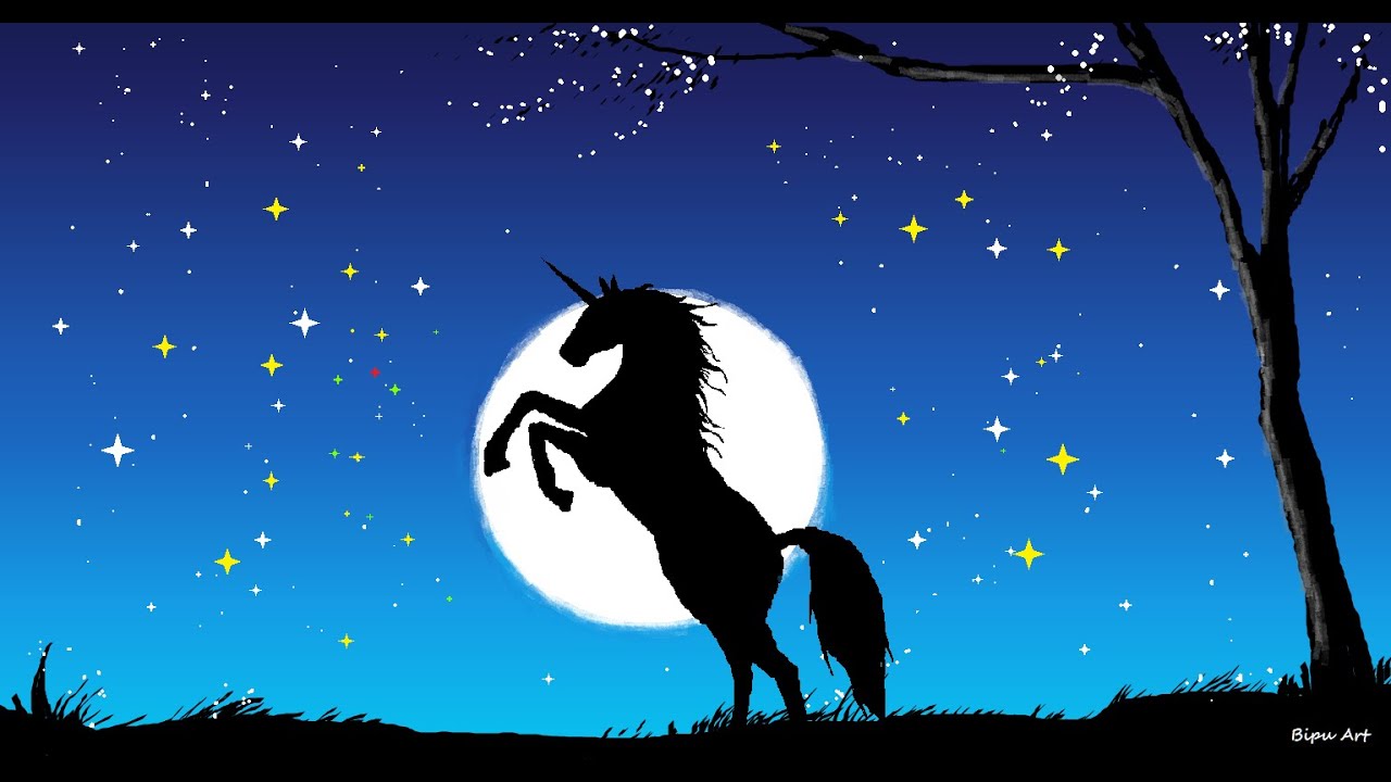 Unicorn Drawing | How to Draw in Ms Paint | drawing in paint in ...