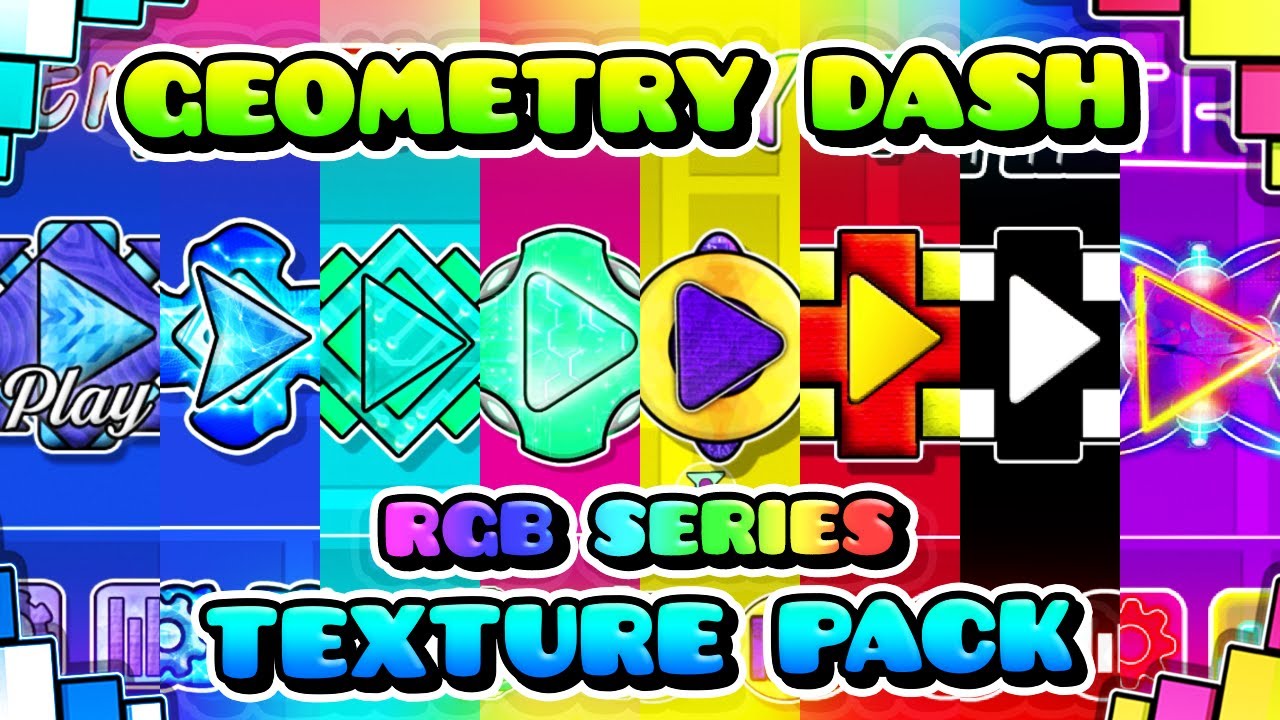 TEXTURE PACK RGB SERIES [#1] 🎨 | Geometry Dash [2.11] - YouTube