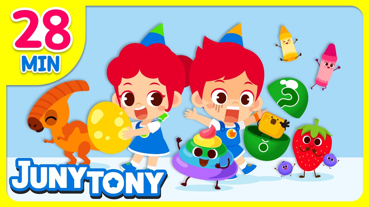 🌈 Color Songs Compilation | Rainbow Poo Poo Song, Colorful Dinosaurs ️💛 ...