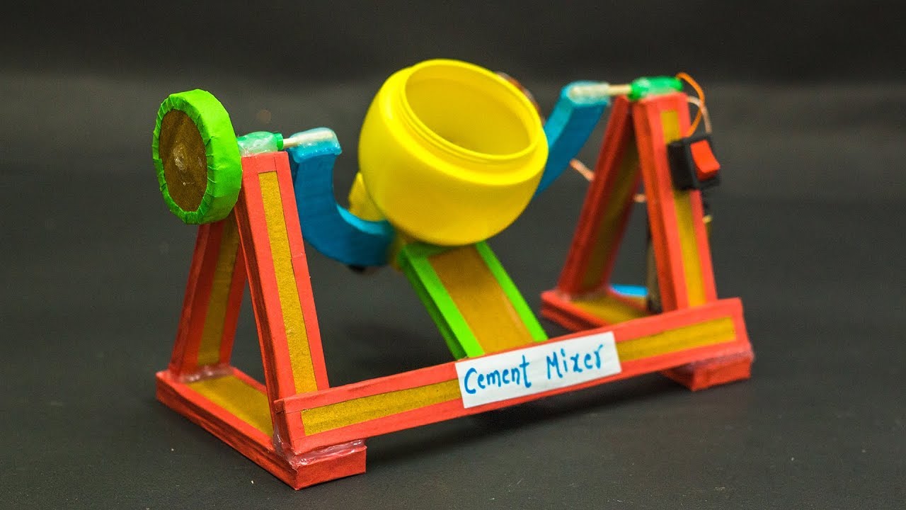 School Science Projects Cement Mixer - YouTube