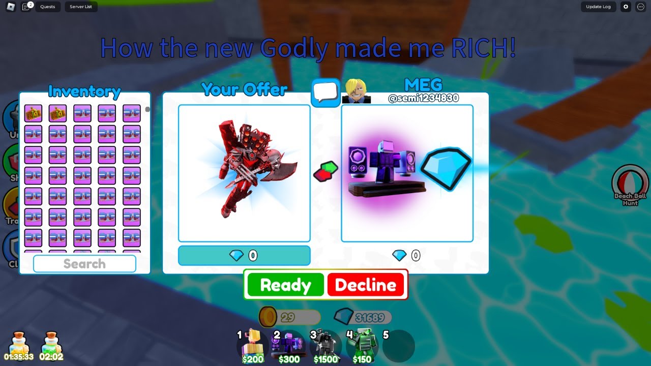 This is how the new godly in roblox ttd made me RICH! - YouTube