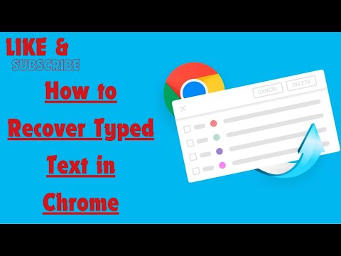 How To Recover Something Typed In Webpage