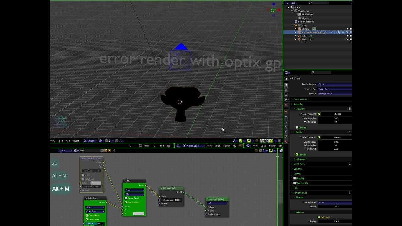 error render with optix gpu - YouTube
