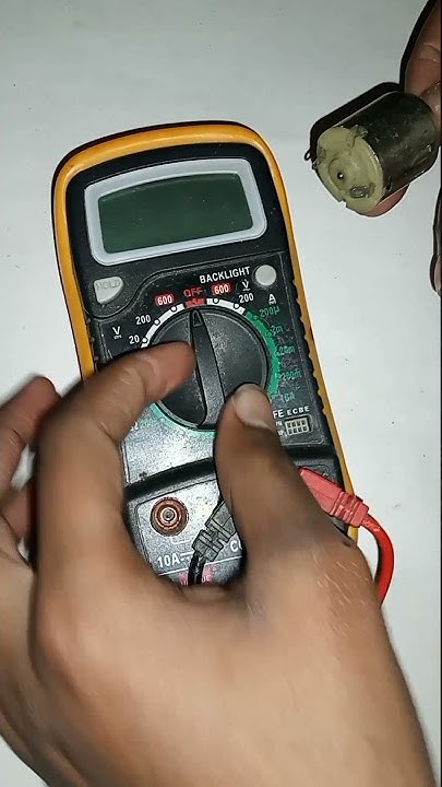 multimeter tutorial || how to check dc motor using multimeter || - YouTube