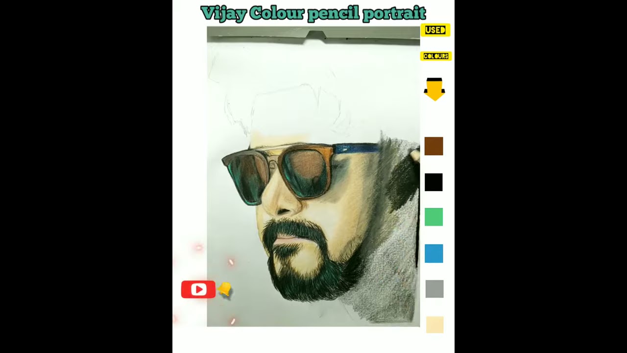 Master Thalapathy Vijay || Drawing tutorial for beginners || Vijay ...