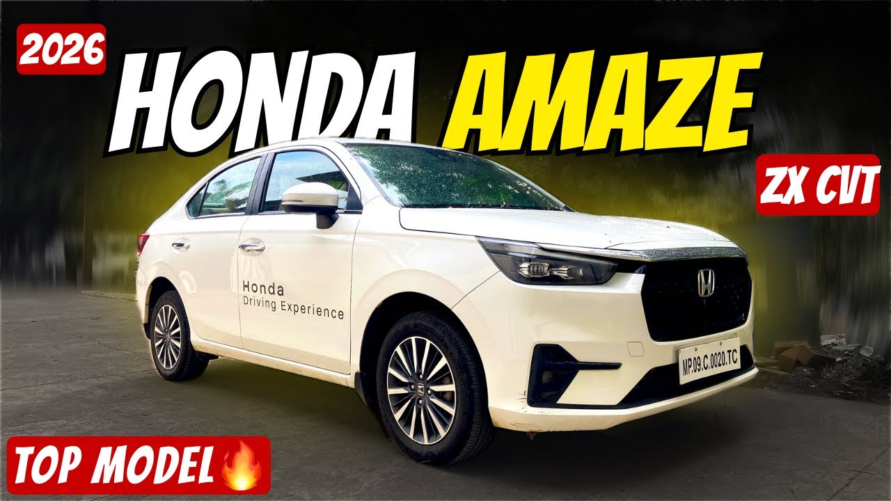 2026 Honda Amaze ZX CVT 🔥 Full Top Model Review | Features, Price ...