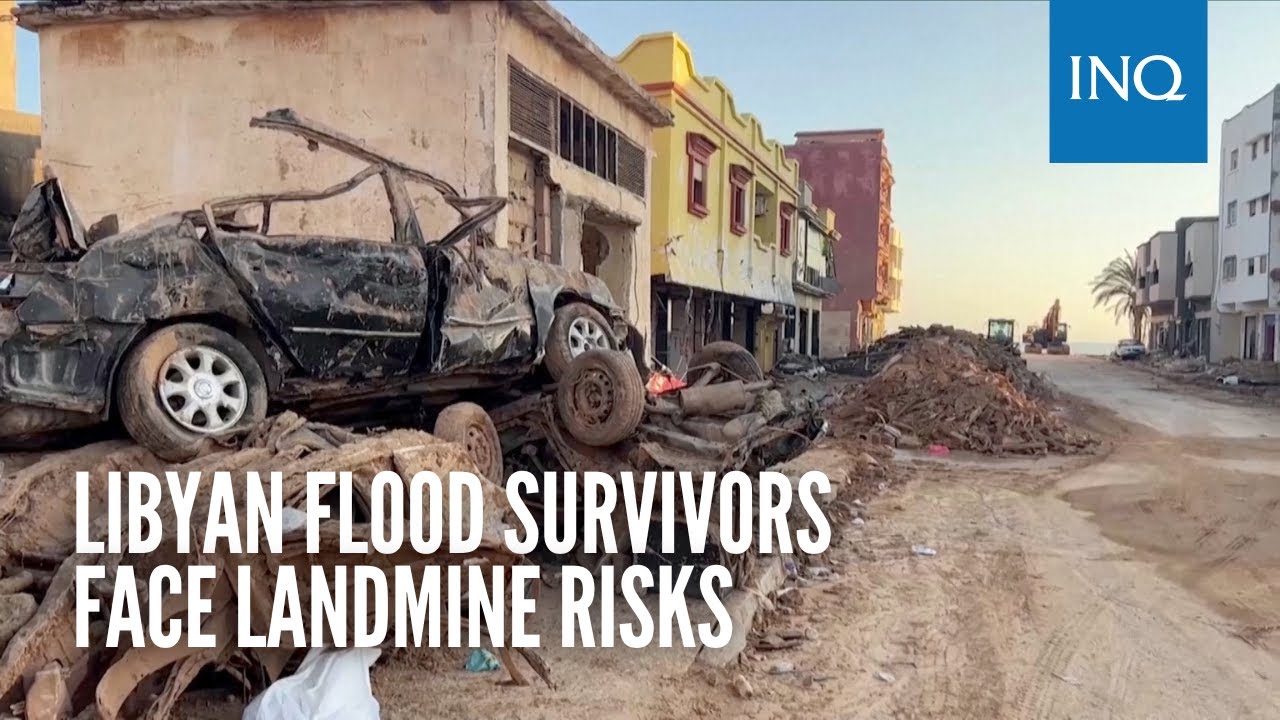 Libyan flood survivors face landmine risks - YouTube