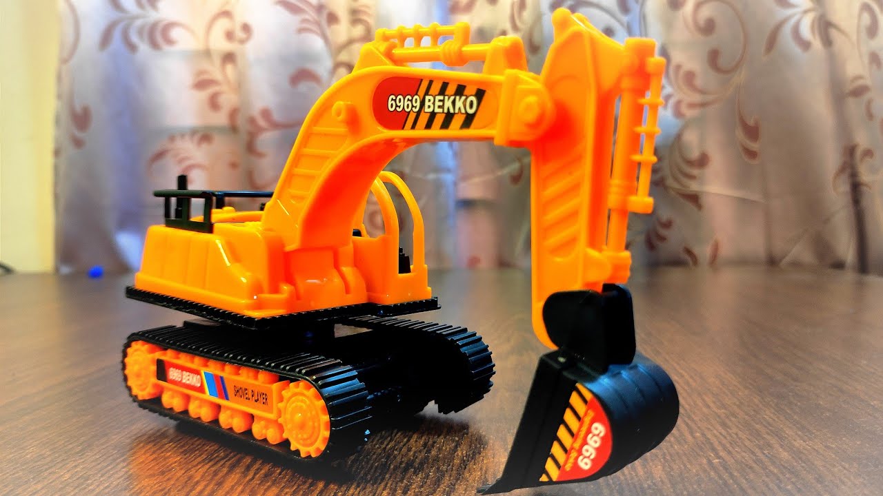 Orange Colour Excavator Toy | Awesome Construction Vehicle For Kids ...