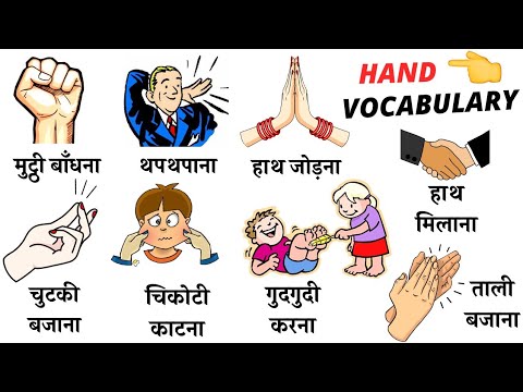 Hand Related Word Meaning | Hand Movements Vocabulary | Daily English ...
