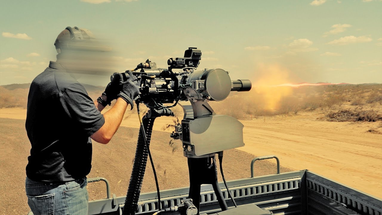 Dillon Aero M134D Minigun on the Flex Force ASP - YouTube