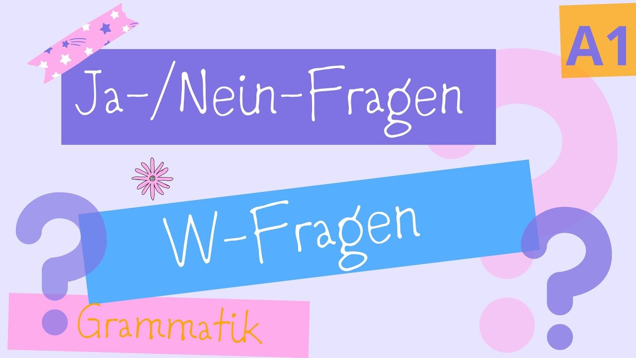 Порядок слів у питальних реченнях (Ja-/Nein-Fragen /W-Fragen) - YouTube