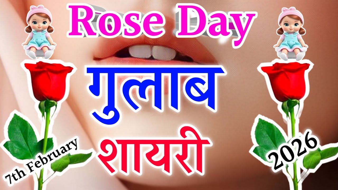 रोज डे गुलाब शायरी 2026 🌹Rose Day Shayari Video 🌹Rose Gulab Love ...