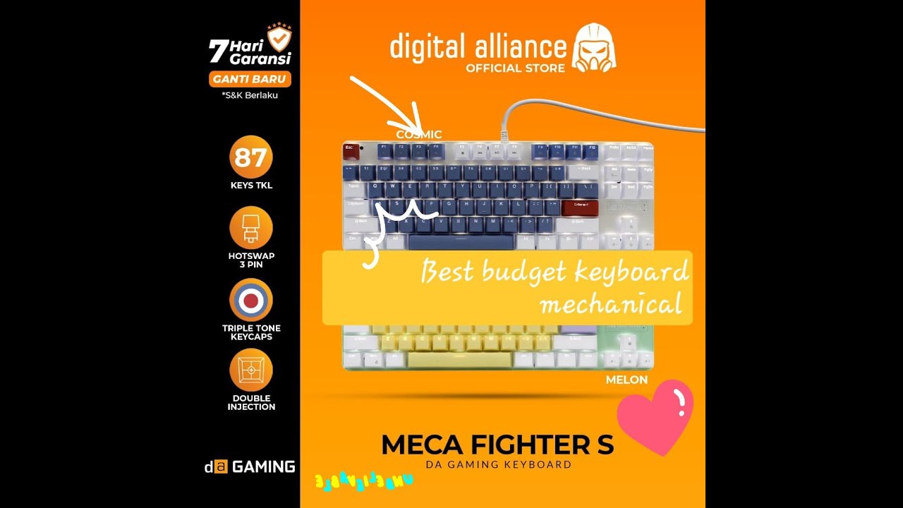 Unboxing Keyboard Gaming Digital Alliance Mechanical Meca Fighter S ...